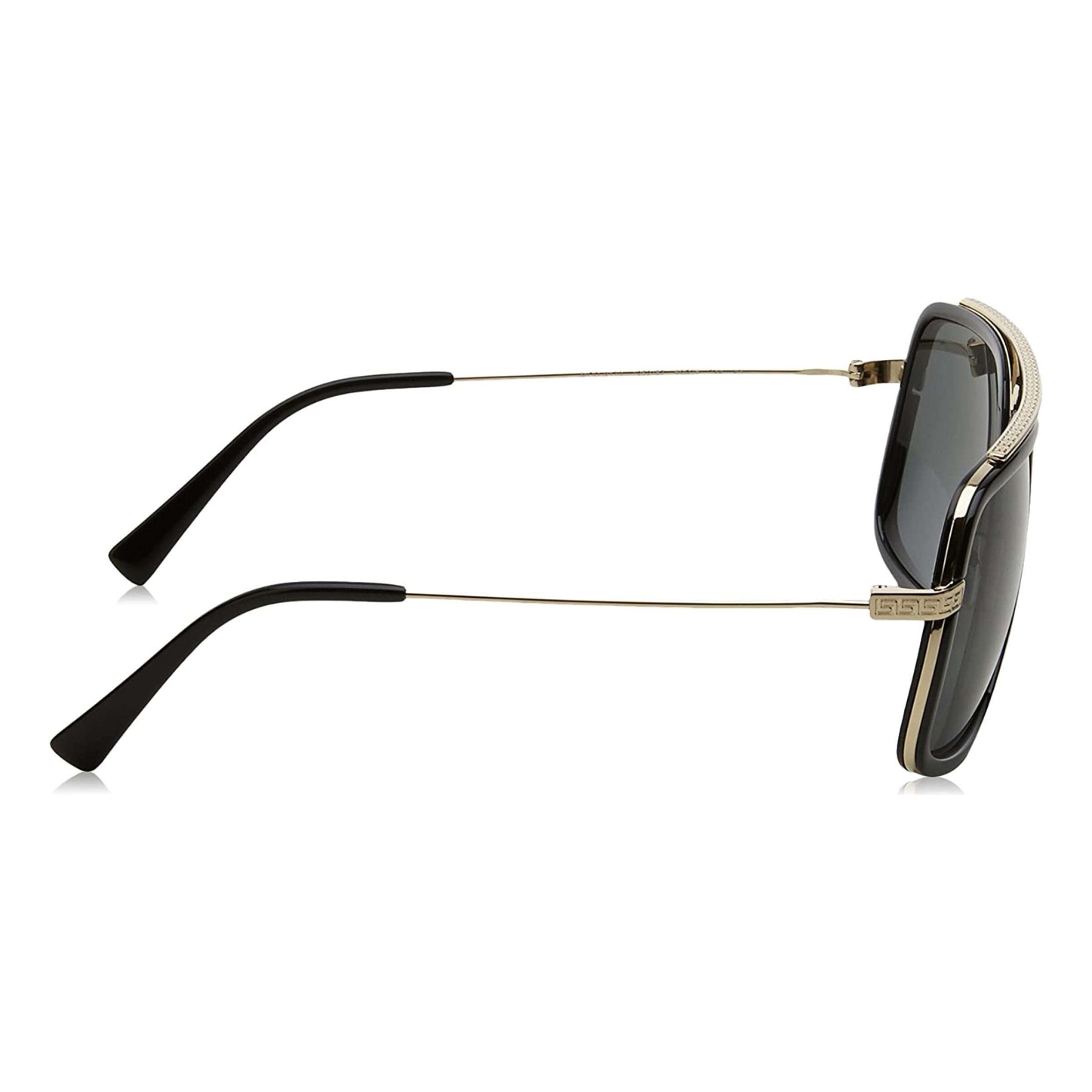 Versace Greca Monogram Logo Pale Gold Black Sunglasses – antiqueallureclub